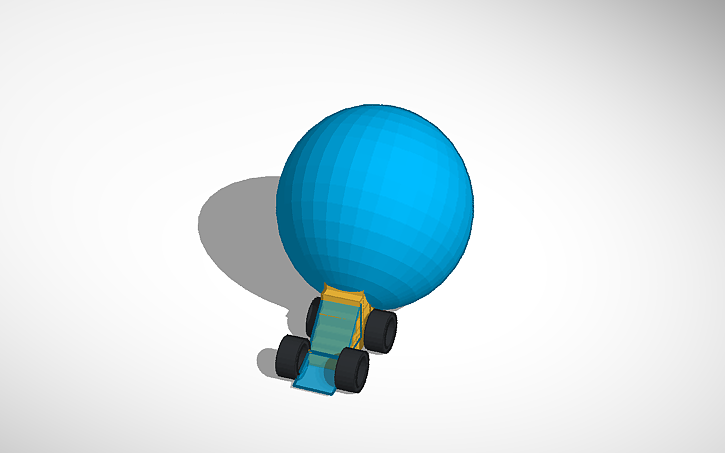3D design balloon powered dragster | Tinkercad