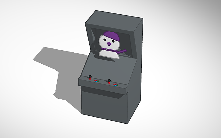 3D design arcade with snowman game - Tinkercad