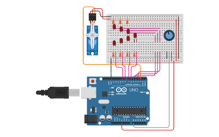 Circuit design Cadena Harold C. Servomotor - Tinkercad
