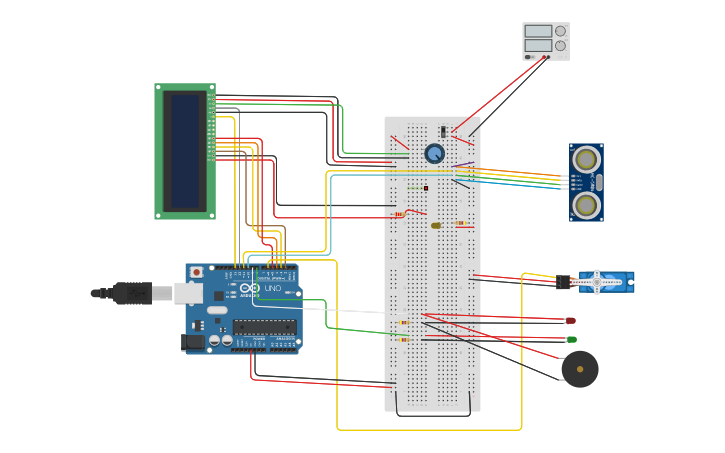 Circuit design Radar - Tinkercad