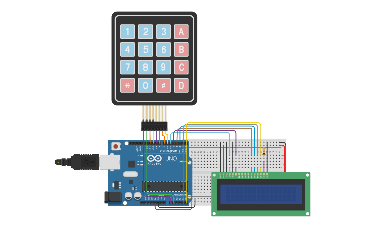 Circuit design Keypad#2 | Tinkercad