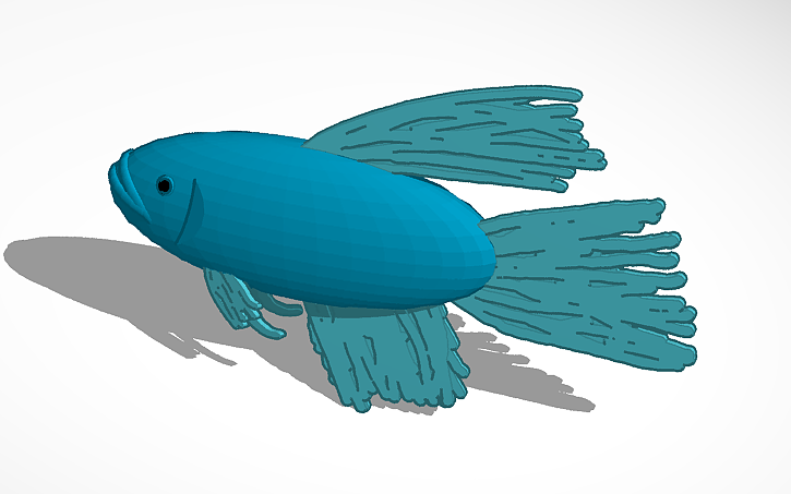 3D design betta splendens (fish) - Tinkercad