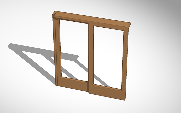 3D design Chinese Sliding Door Frame - Tinkercad