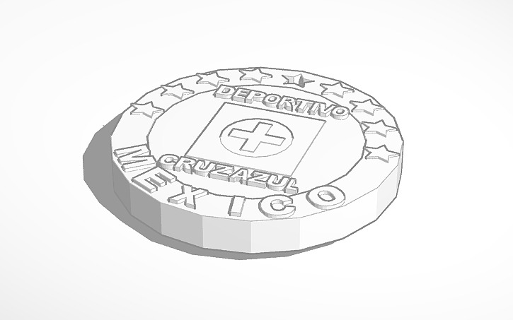 3D design Cruz azul - Tinkercad