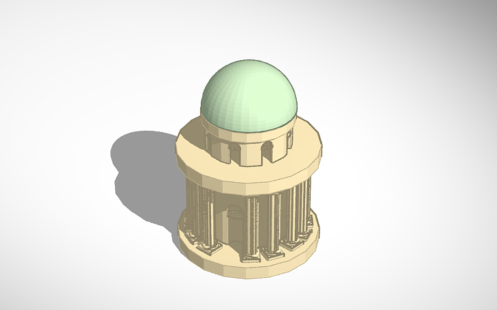 3D design Roman Dome With Column - Tinkercad