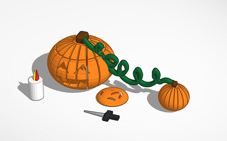3D design Pumpkin Carving-Tinktober - Tinkercad