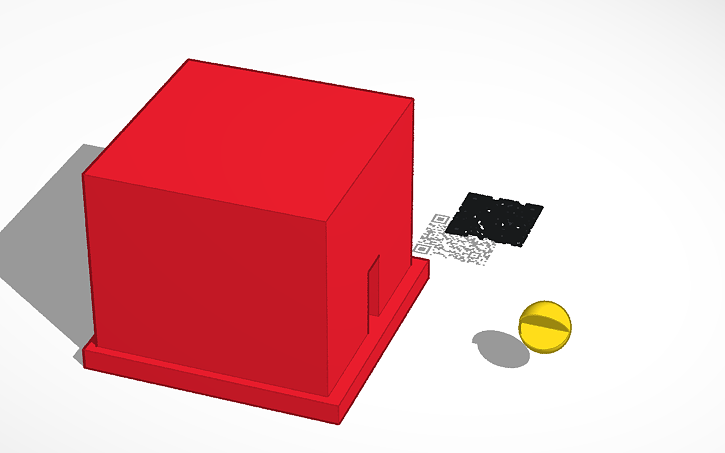 3D design Pacman and QR Code - Tinkercad