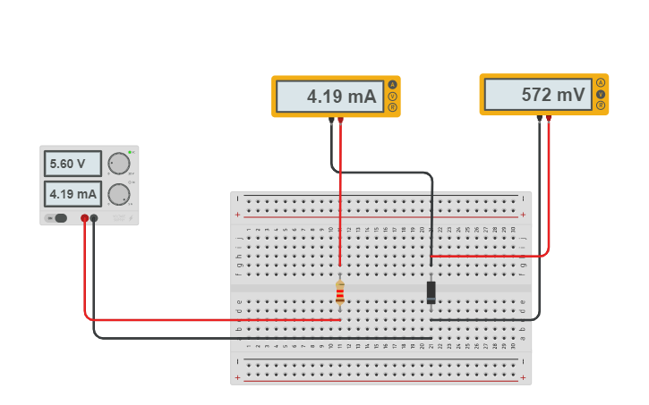 Circuit design Devansh Mishra (ZENER DIODE - Forward bias) - Tinkercad Circuit design Devansh Mishra (ZENER DIODE - Forward bias) - Tinkercad