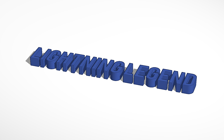3D design Lightning Legend | Tinkercad