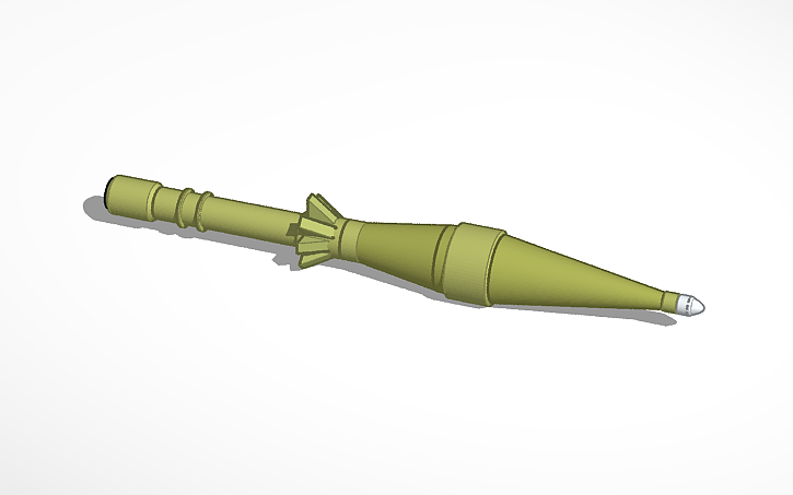 3D design RPG-7 round - Tinkercad