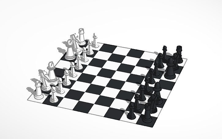 3D design Full Chess Set - FIDE compliant (in progress) | Tinkercad