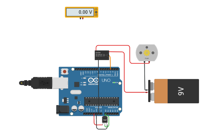 Circuit Design Fan Controller Tinkercad