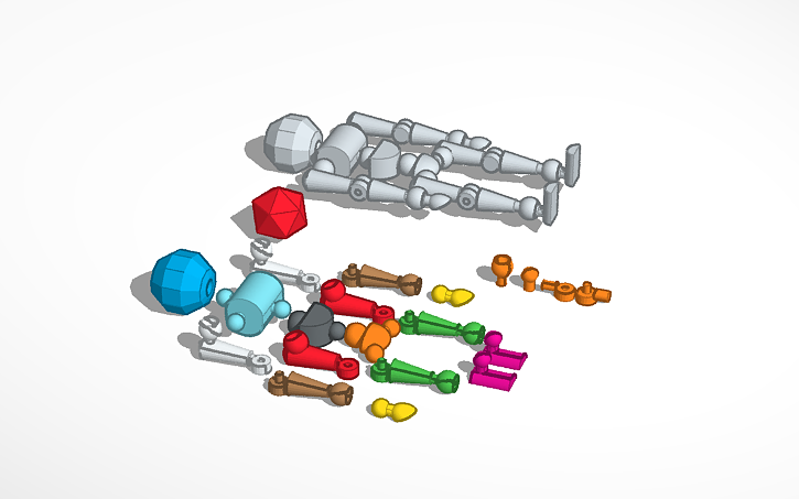 3D design Robot action figure - Tinkercad