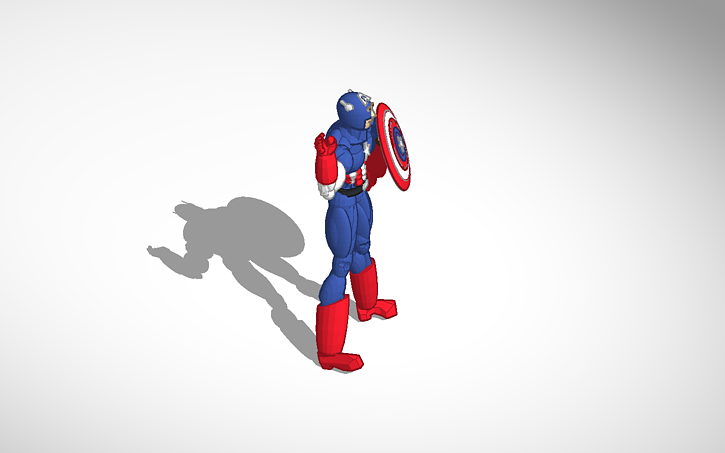 3D design Captain America (original design by Krasherox) | Tinkercad