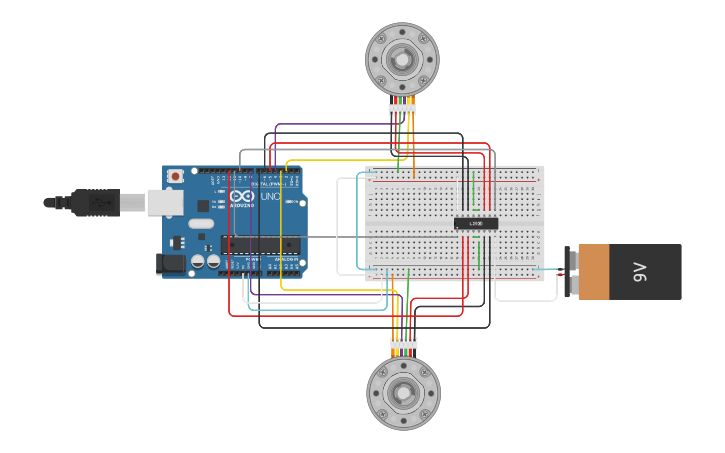 Circuit design Exoskeleton Arduino Simulation - Tinkercad
