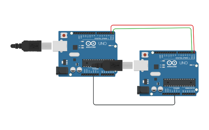 Circuit design serial reception - Tinkercad