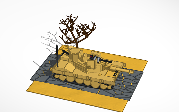 3D design M1 Abrams Tank - Tinkercad