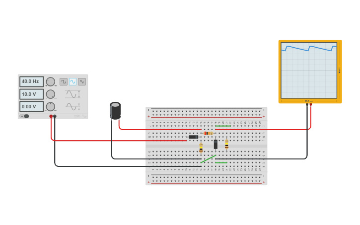 Circuit design voltage regulator - Tinkercad