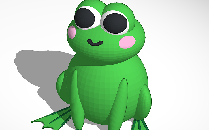 3D design frog - Tinkercad