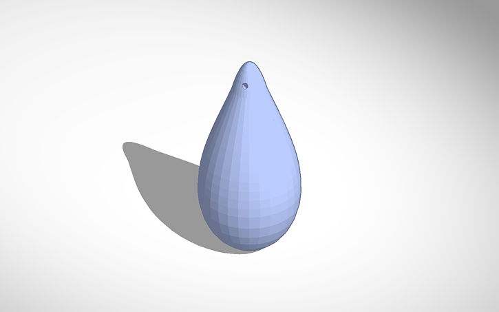 3D design Raindrop pendant - Tinkercad