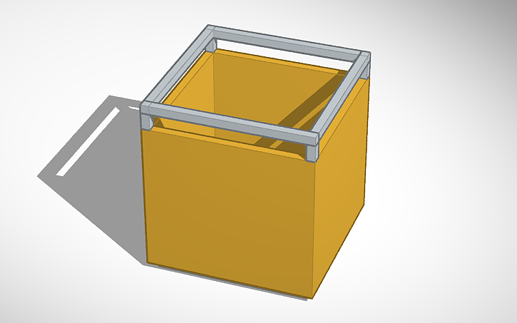 3D design disposal bin - Tinkercad