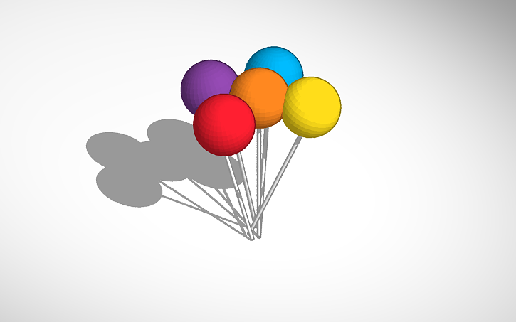 3D design ballons - Tinkercad