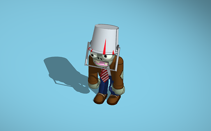 3D design Buckethead zombie - Tinkercad