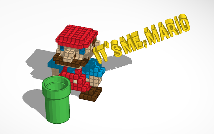 3D design Mario Bros | Tinkercad