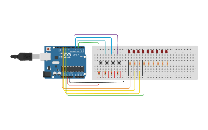 Circuit design button pull down - Tinkercad
