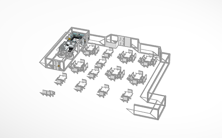 3D design Pizza Restaurant - Tinkercad