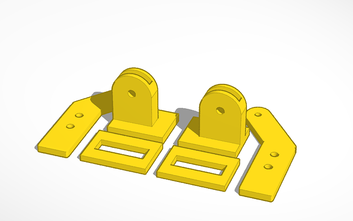 3D design simple control horn demontable - Tinkercad