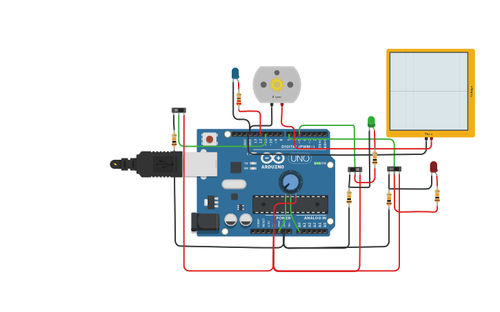 Circuit design wiper control system - Tinkercad