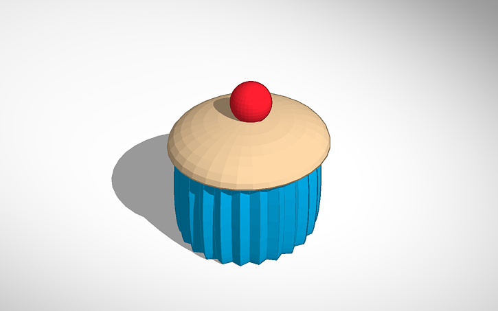 3D design random cupcake - Tinkercad