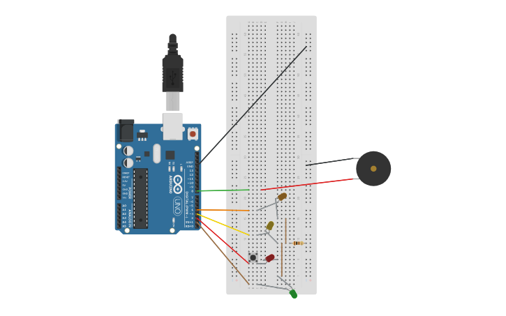Circuit design examen arduíno | Tinkercad