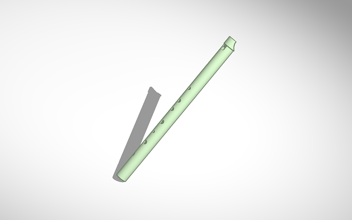 3D design Flauta dulce en DO - Tinkercad