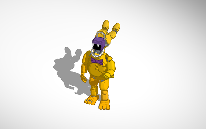 3D design purple guy inside SpringBonnie - Tinkercad