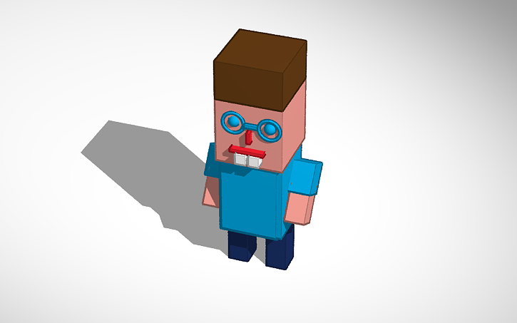 3D design MINECRAFT NERD - Tinkercad