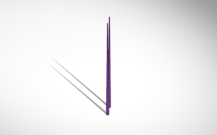 3D design Chopsticks - Tinkercad