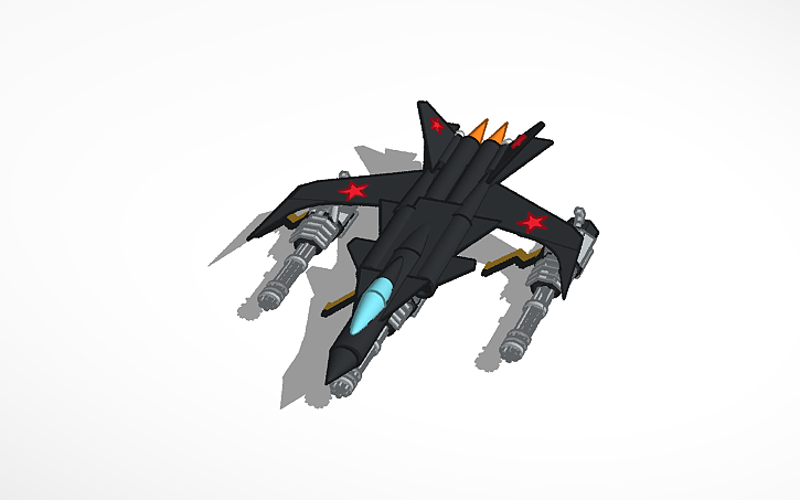 3D design Fighter Jet - Tinkercad