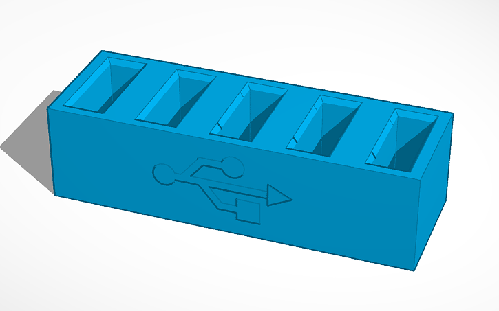 3D design USB Holder - Tinkercad
