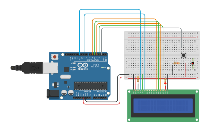 Circuit design Jump game - Tinkercad