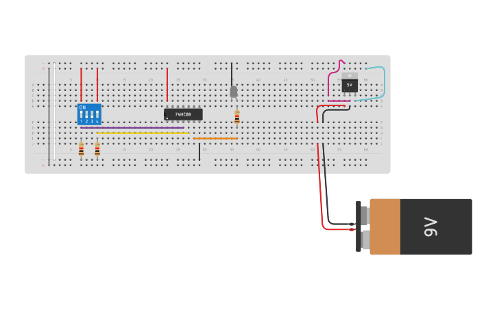 Circuit design Compuerta AND - Tinkercad