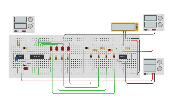 Circuit design DAC | Tinkercad