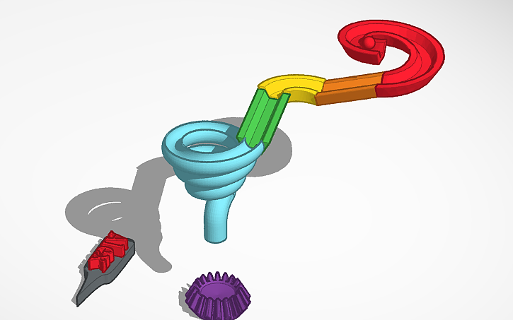 3D design Ball Run Design Challenge - Tinkercad