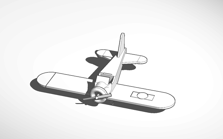 3D design simple plane - Tinkercad