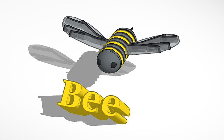 3D design Bee for art - Tinkercad