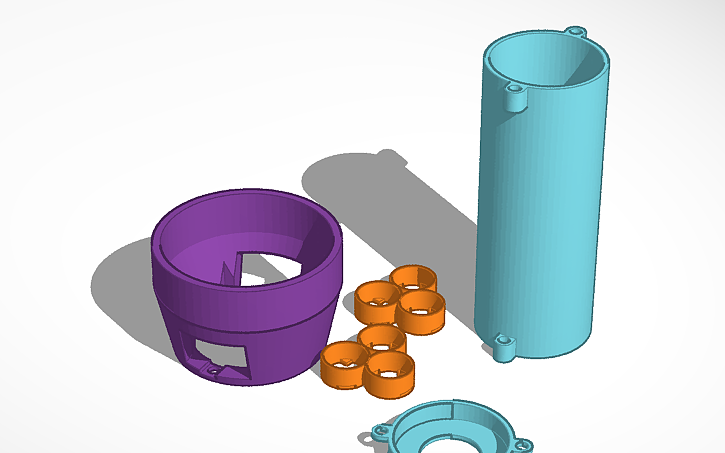 3D design Torch (LED+cooling+3s18650) | Tinkercad