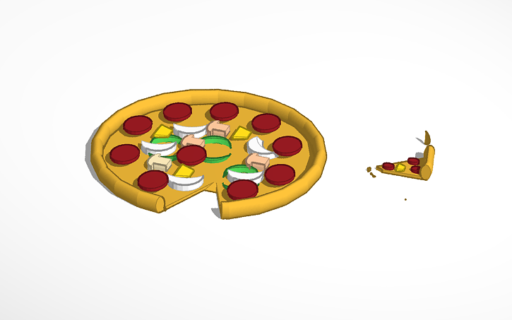 3D design Pizza - Tinkercad