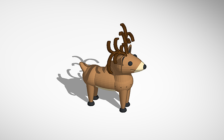 3D design reindeer - Tinkercad