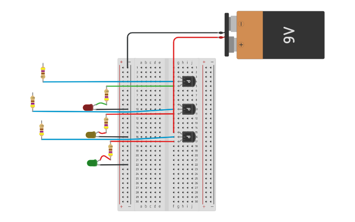 Circuit Design Water Level Indicator Tinkercad